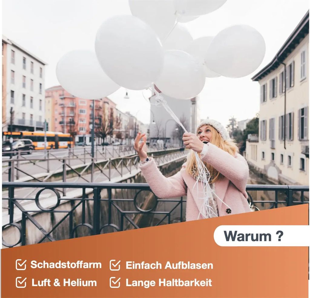 100x balónky bílé - vhodné pro vzduch i | Kaufland.cz