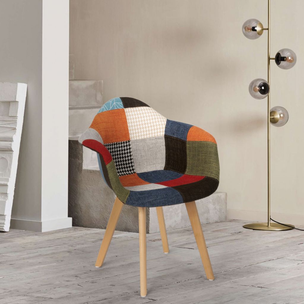 Patchwork Sessel Stuhl Nordisches Design | Kaufland.de