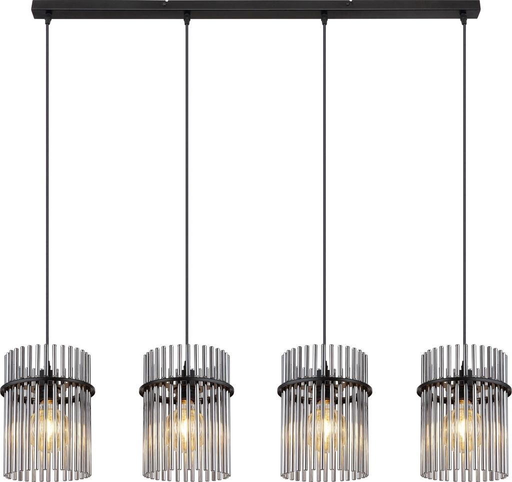 Luster Globo 15698-4H GORLEY E27 4x 60 W čierny