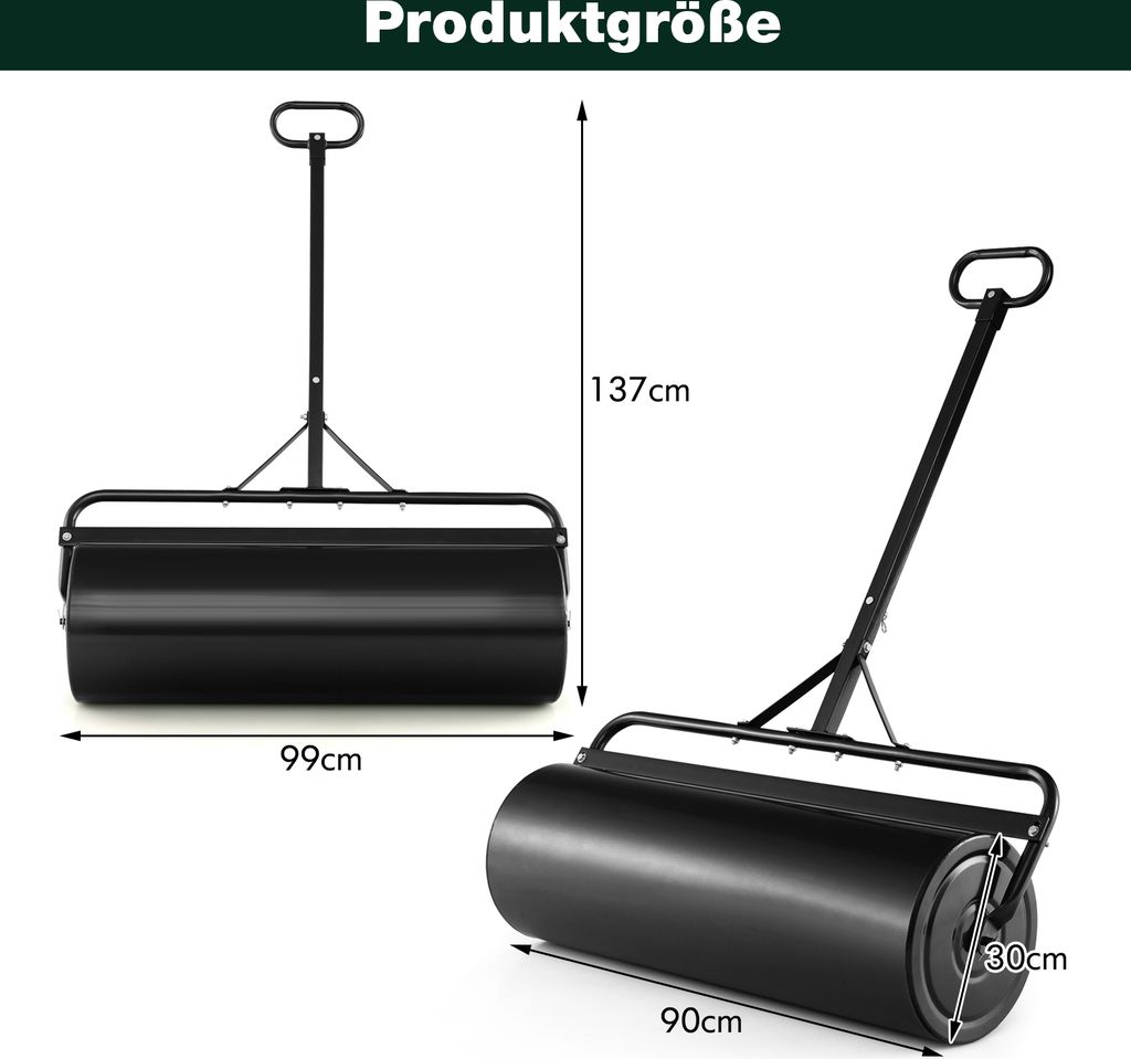 Kovový valec na trávu COSTWAY 63 l, ručný | Kaufland.sk