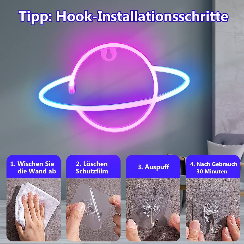 LED Schild, Neon Sign Planet Leuchtschilder, | Kaufland.de
