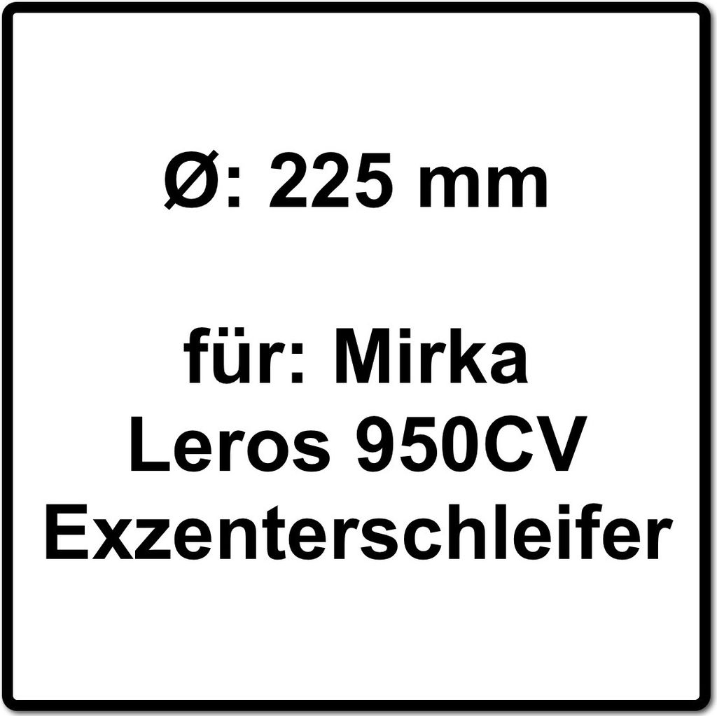 MIRKA Ersatzteil Backing Pad 225mm (Grip & | Kaufland.de