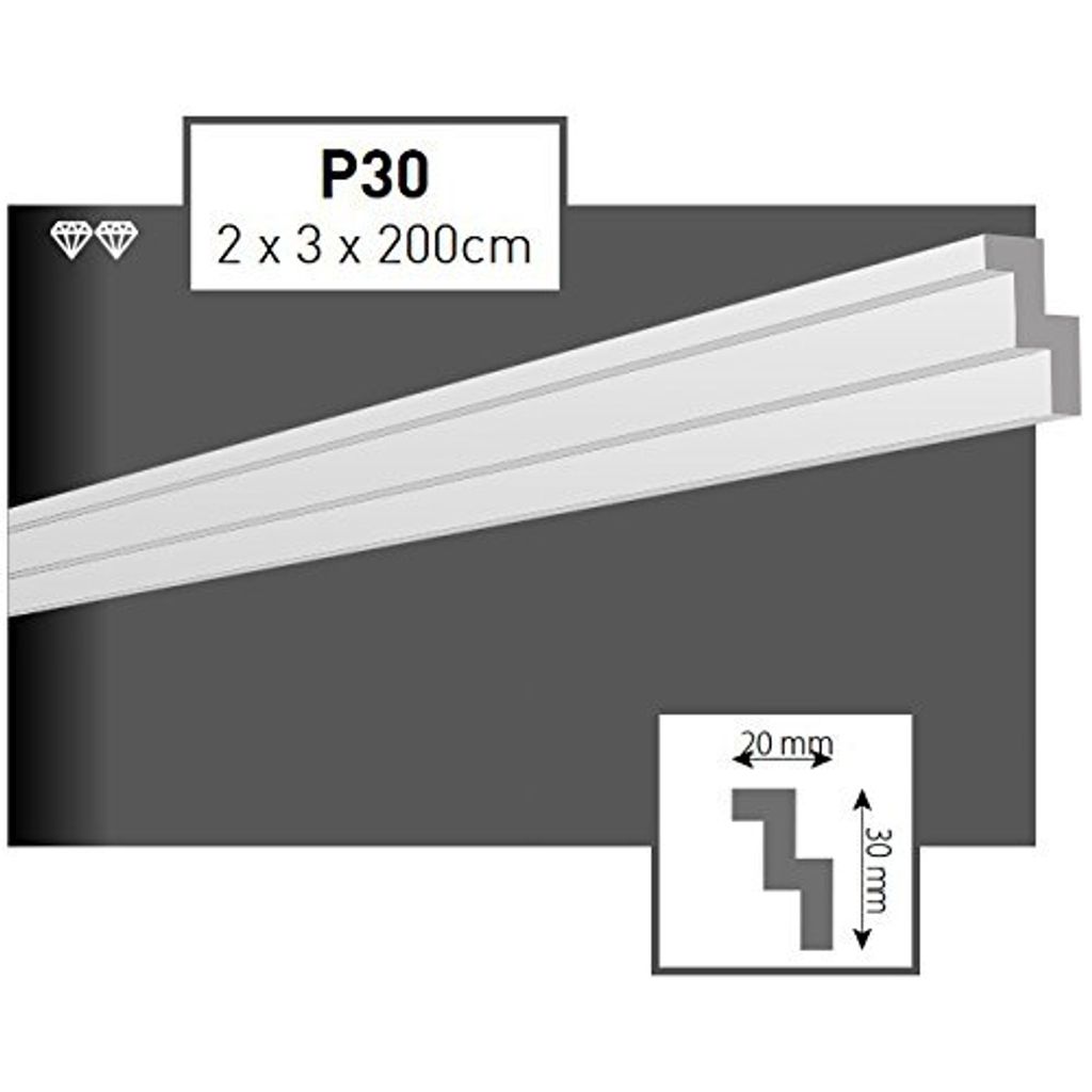 Dekorační bílý stropní pás z polystyrenu XPS, | Kaufland.cz