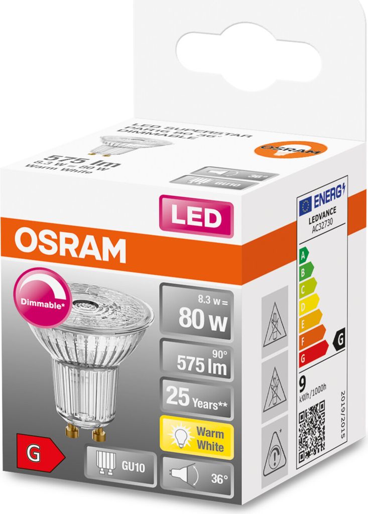 OSRAM LED-lampa, GU10, 8,3 W, 550 lm, 2700 K, | Kaufland.sk