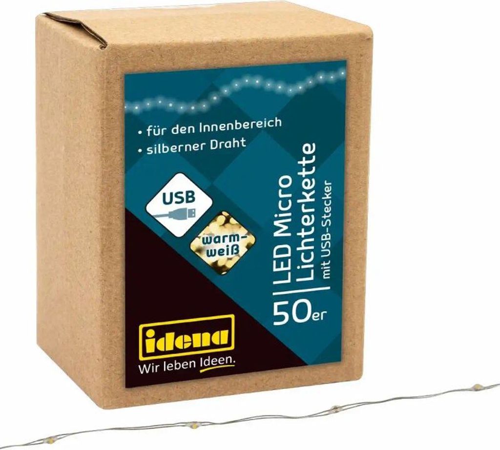 Idena Lichterkette 50 Micro LED ww USB | Kaufland.de