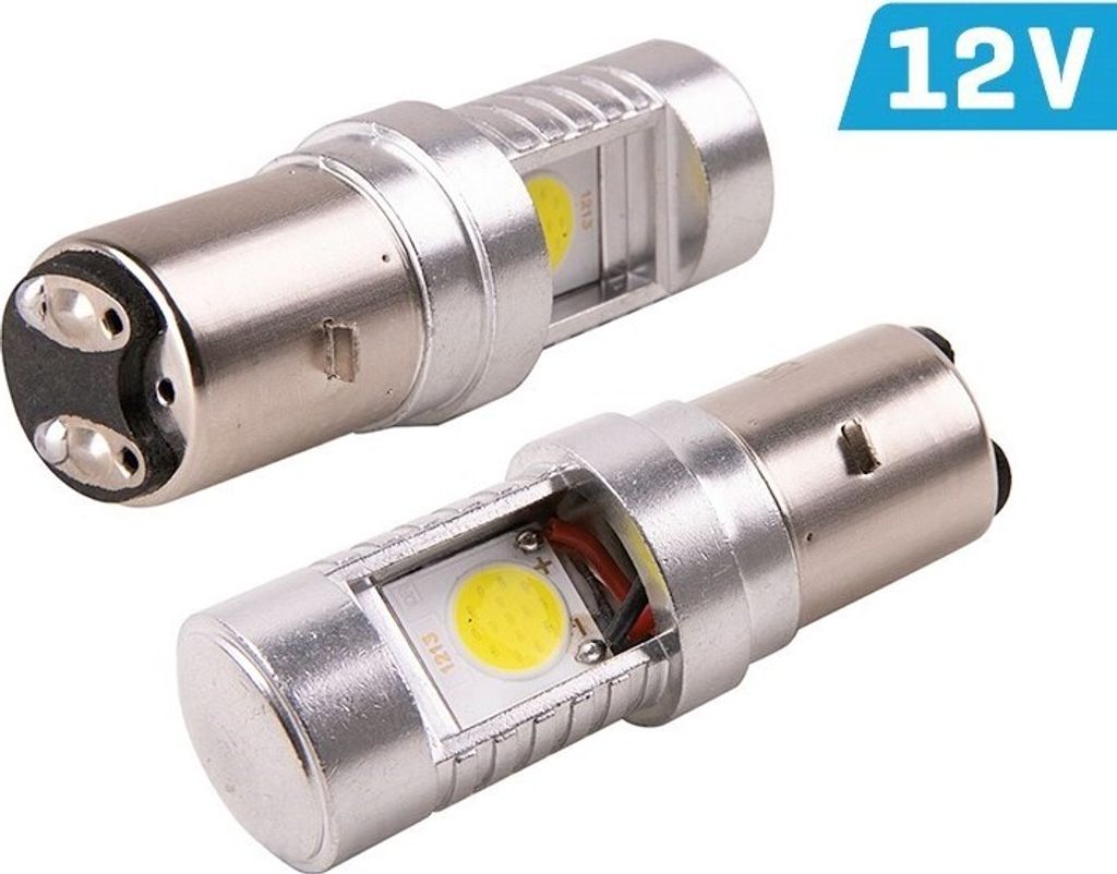 VISION S2 (BA20d) 10-36V 2x COB LED Glühbirne, weiß, 1 Stk.