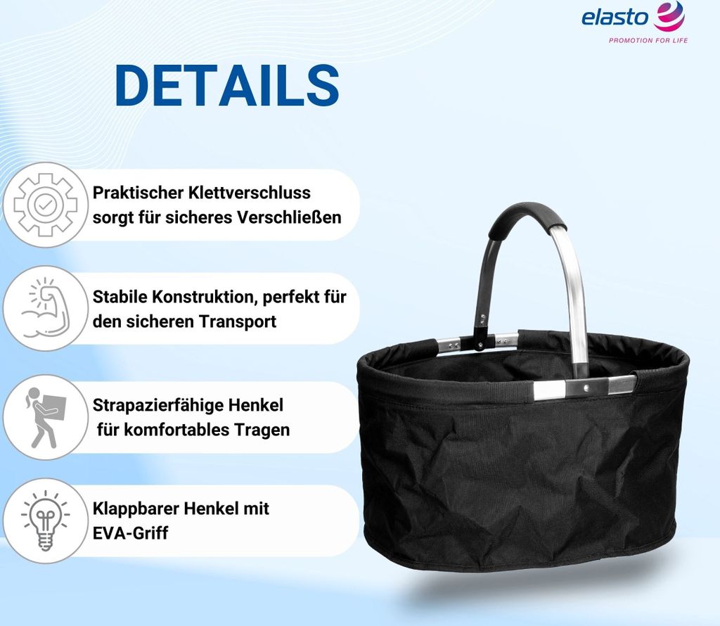 Einkaufskorb "Silandre" schwarz Faltbarer | Kaufland.de