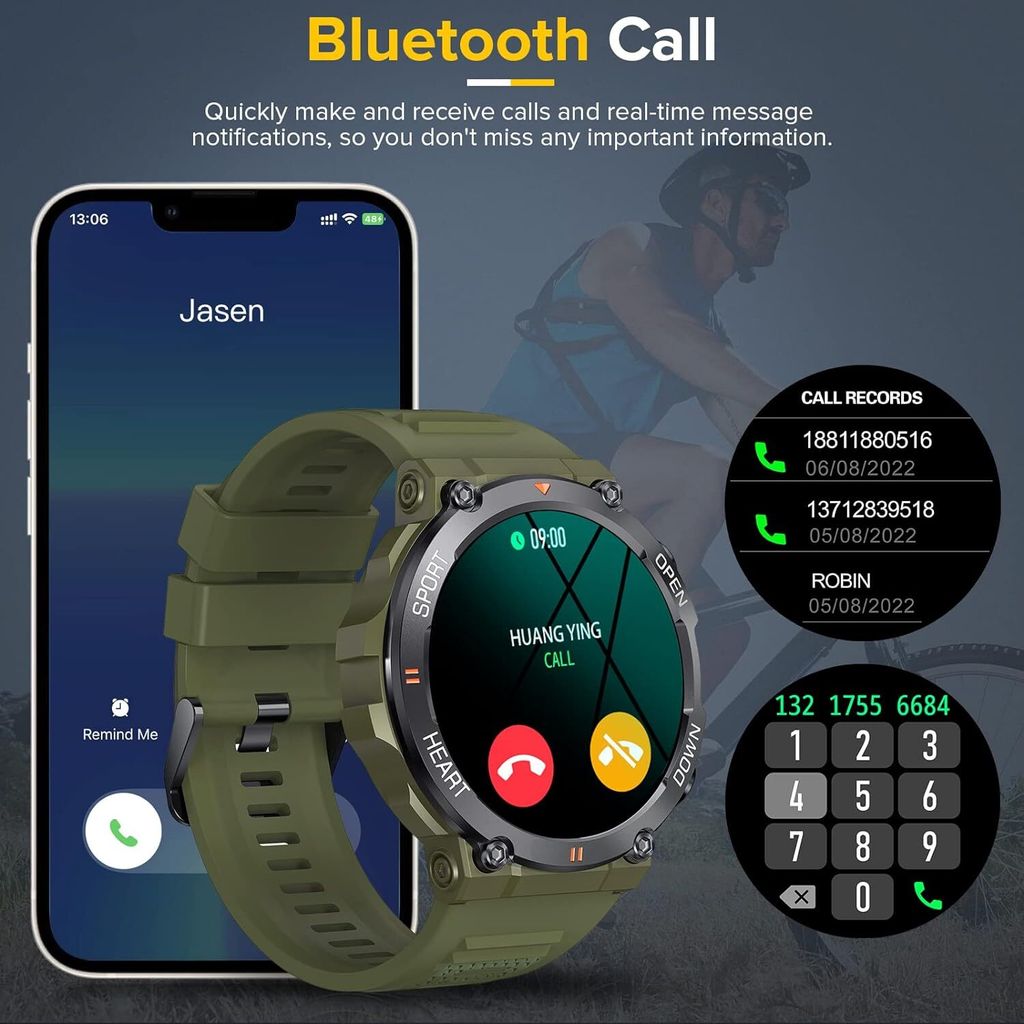 Herren-Smartwatch mit Telefonfunktion, 1,39 | Kaufland.de