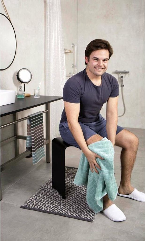 TRENDY Badhocker 40x48x27,5cm, schwarz matt | Kaufland.de