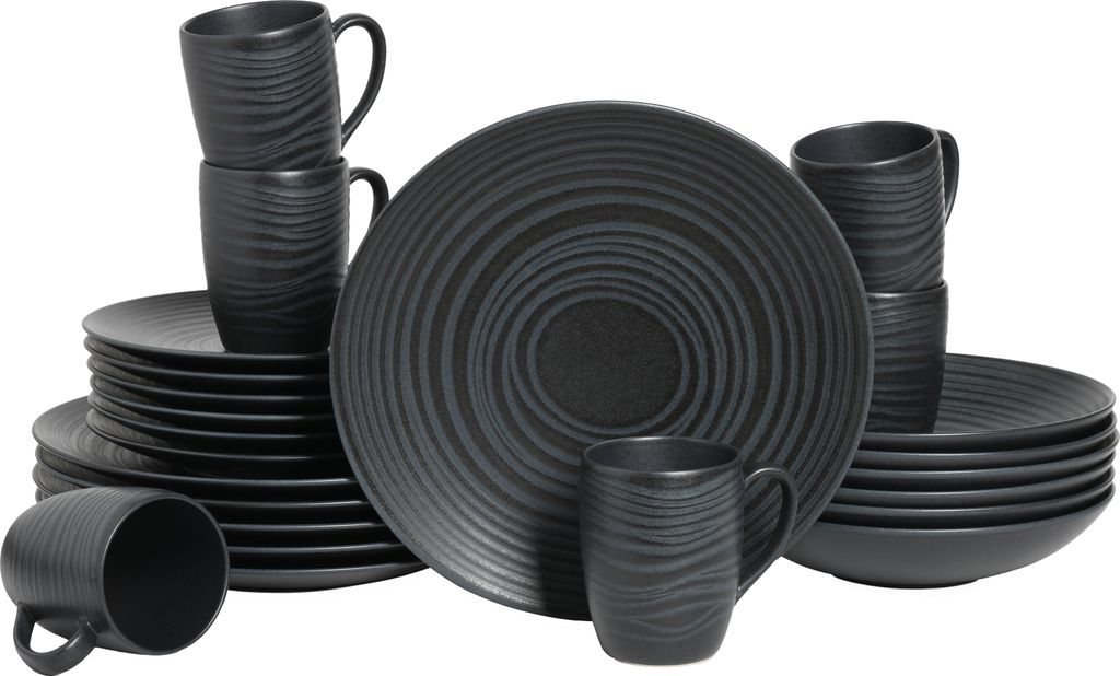 CreaTable Kombiservice Lava Stone, 24-teilig, Steinzeug