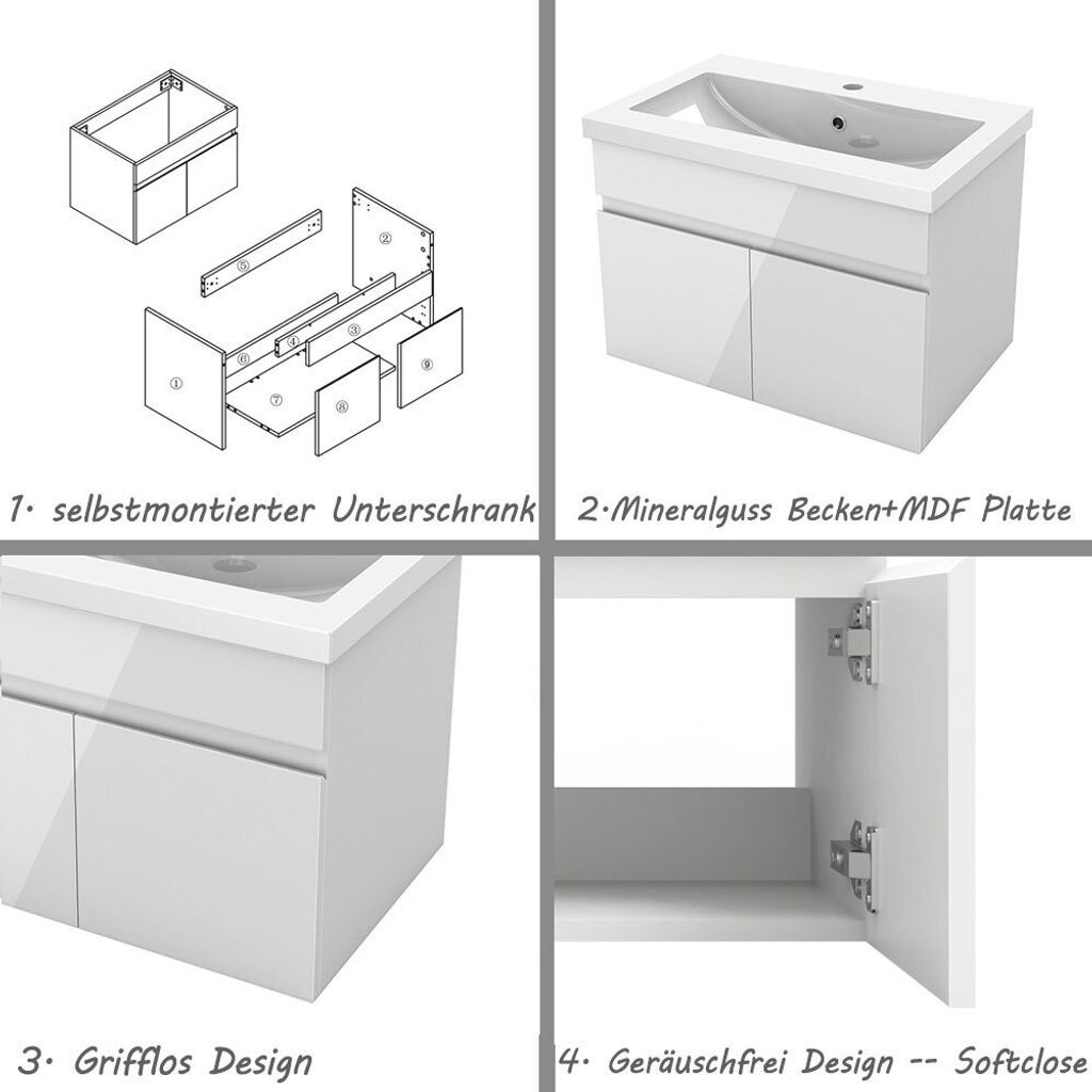 Waschtisch mit Unterschrank 60 cm Badmöbel | Kaufland.de