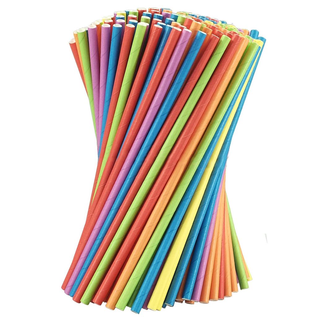 200 bunte Strohhalme aus Papier 20cm Mix | Kaufland.de
