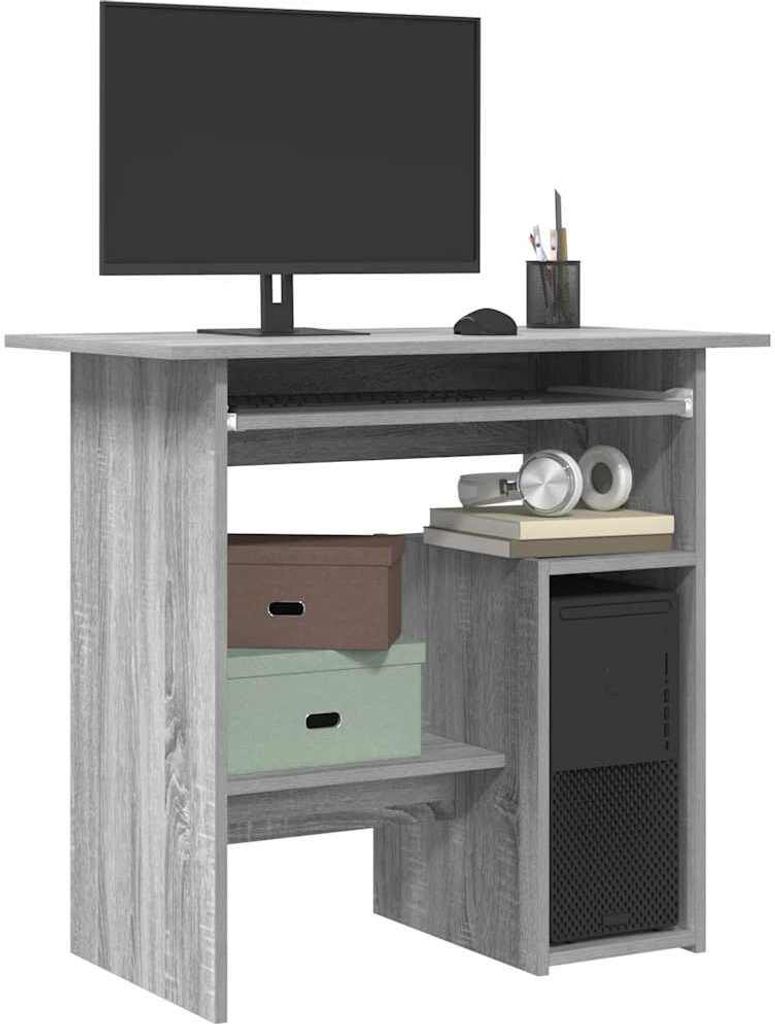 vidaXL Písací stôl Grey Sonoma 80x45x74 cm | Kaufland.sk