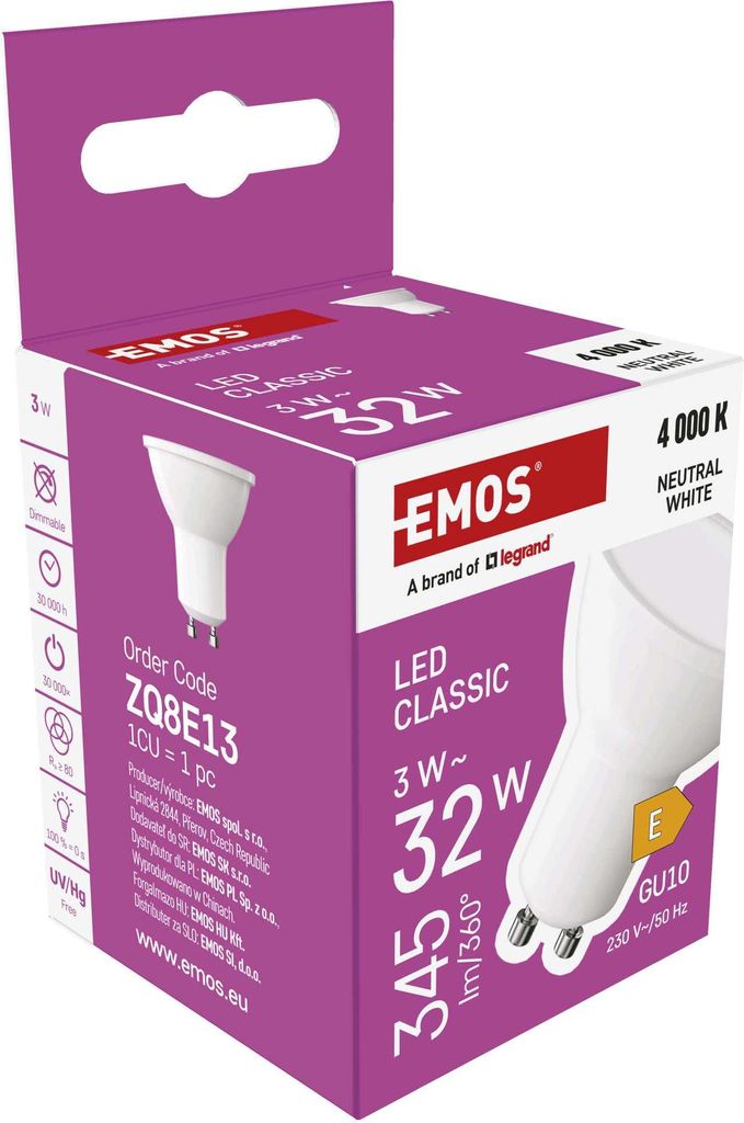 EMOS LED Lampe Spot, MR16 mit GU10 Sockel, 3W | Kaufland.de