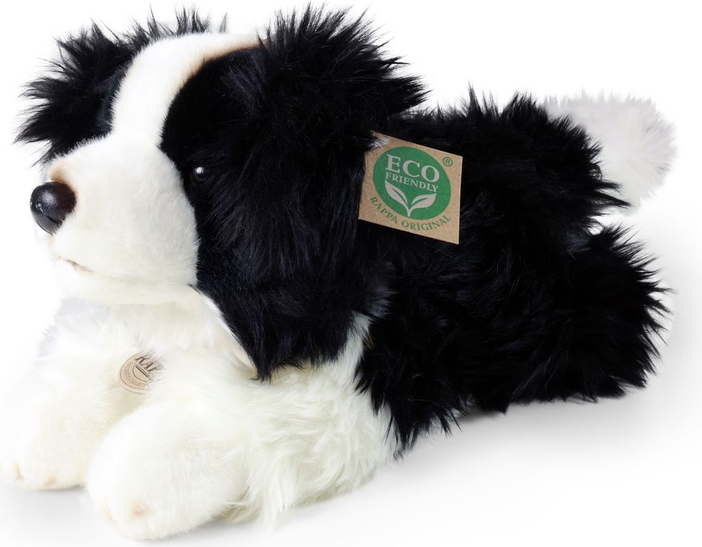 Plyšový pes border kólia ležiaci 30 cm ECO-FRIENDLY