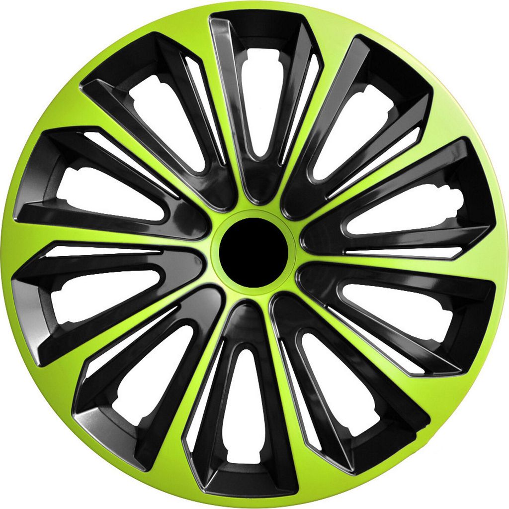 J&J AUTOMOTIVE | Puklice Strong 15" Zelená a Čierna 4ks