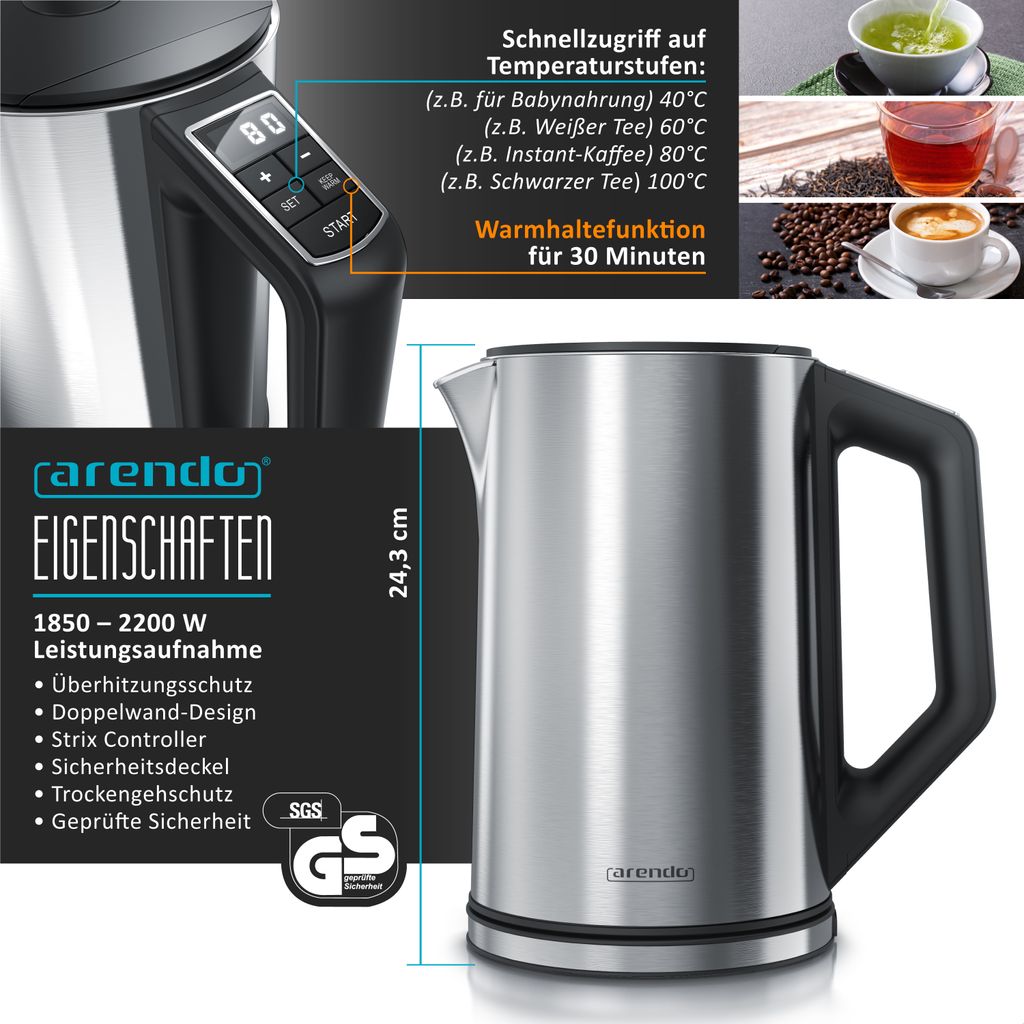 Snídaňová sada Arendo, rychlovarná konvice | Kaufland.cz