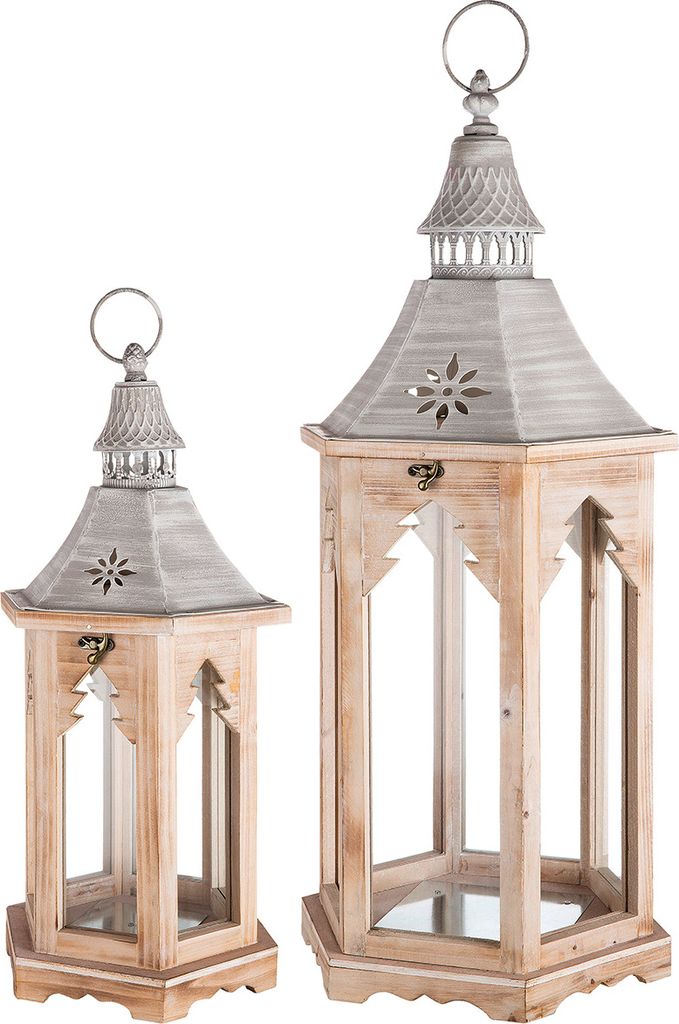 Gilde Holz Laterne "Colonna" 6-eckig Serie 2 | Kaufland.de