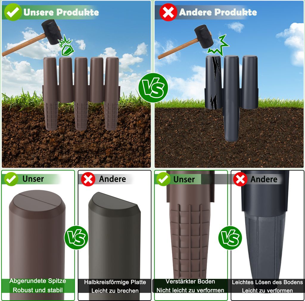 Sessamen-LP Rasenkante Kunstoff Holzoptik | Kaufland.de