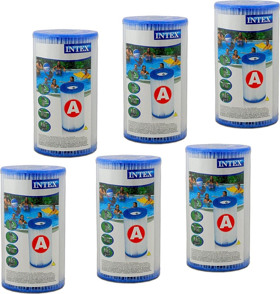 Intex Filterkartusche Typ A, weiß, Ø 4,7 cm (Innen) 6 Stück