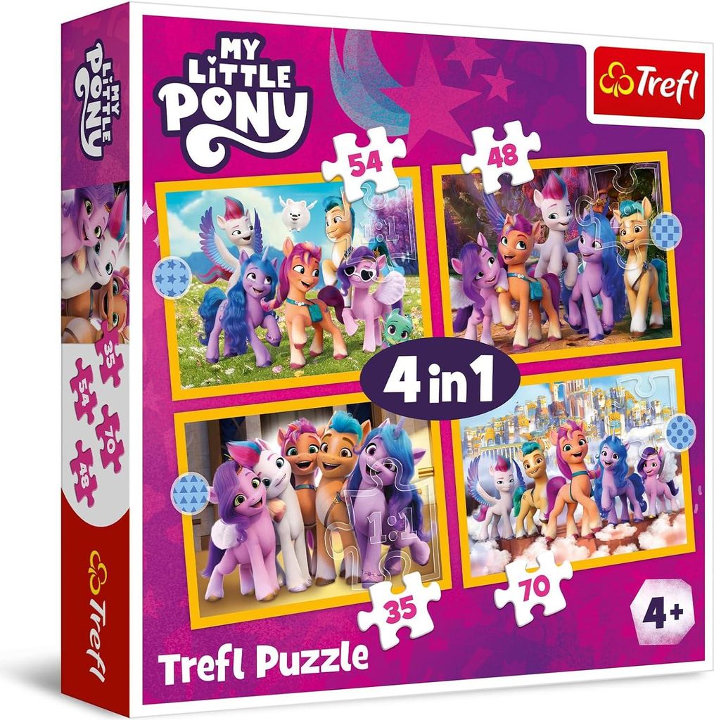 PUZZLE CUBES 4en1 Poneys Hasbro 34624 Puzzles classiques