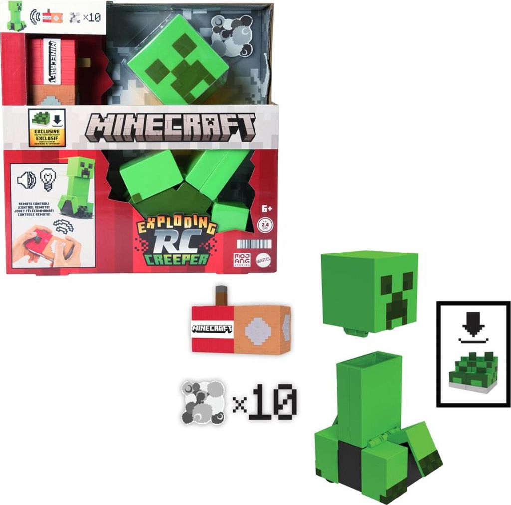 Mattel Minecraft RC Exploding Creeper, HRR48 Akčné figúrky