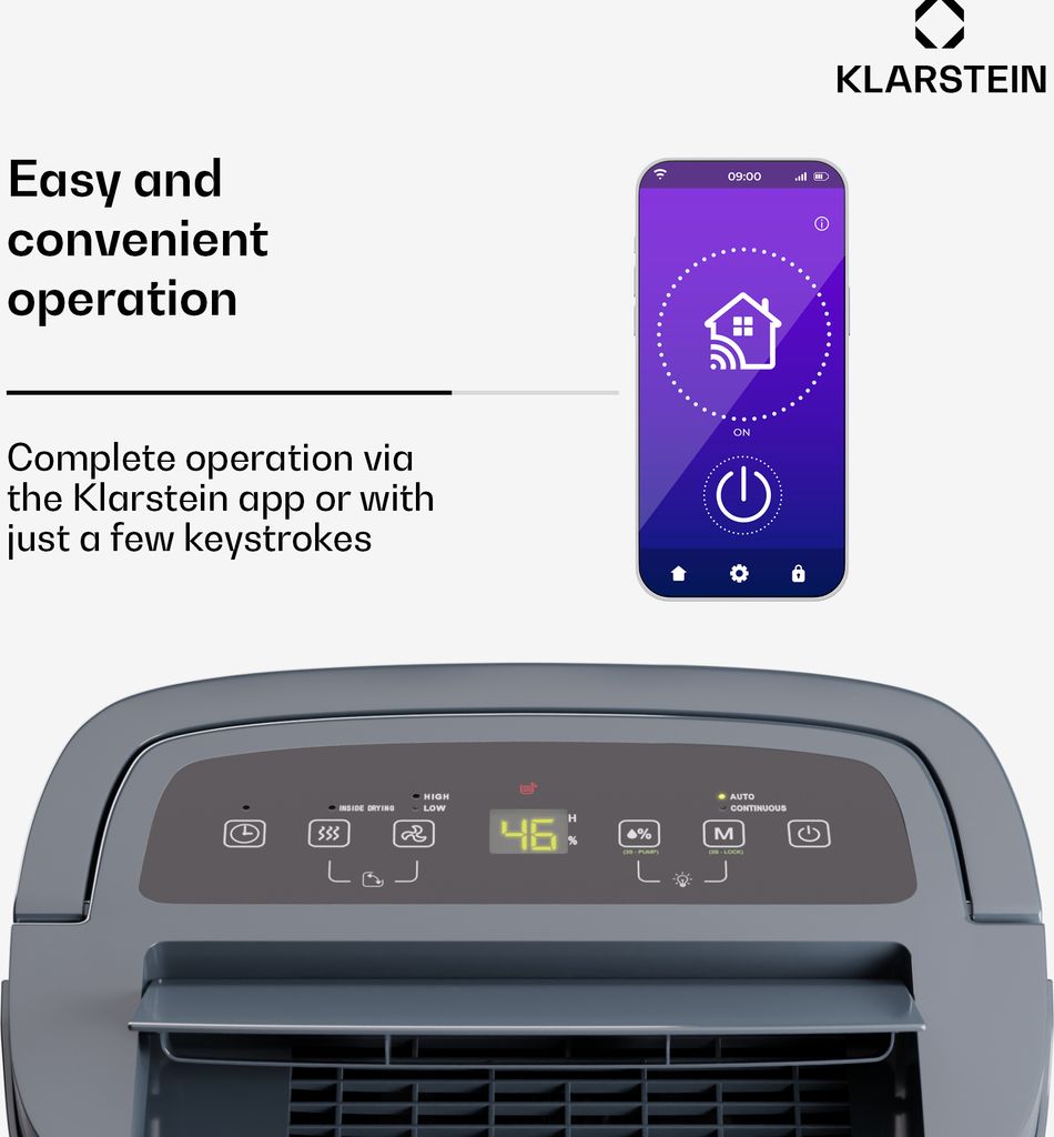 Klarstein DryFy Connect 40 Smart, Odvlhčovač, | Kaufland.cz