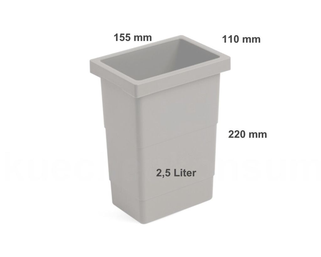 Hailo 2,5 Liter Inneneimer 1129889 dunkelgrau | Kaufland.de