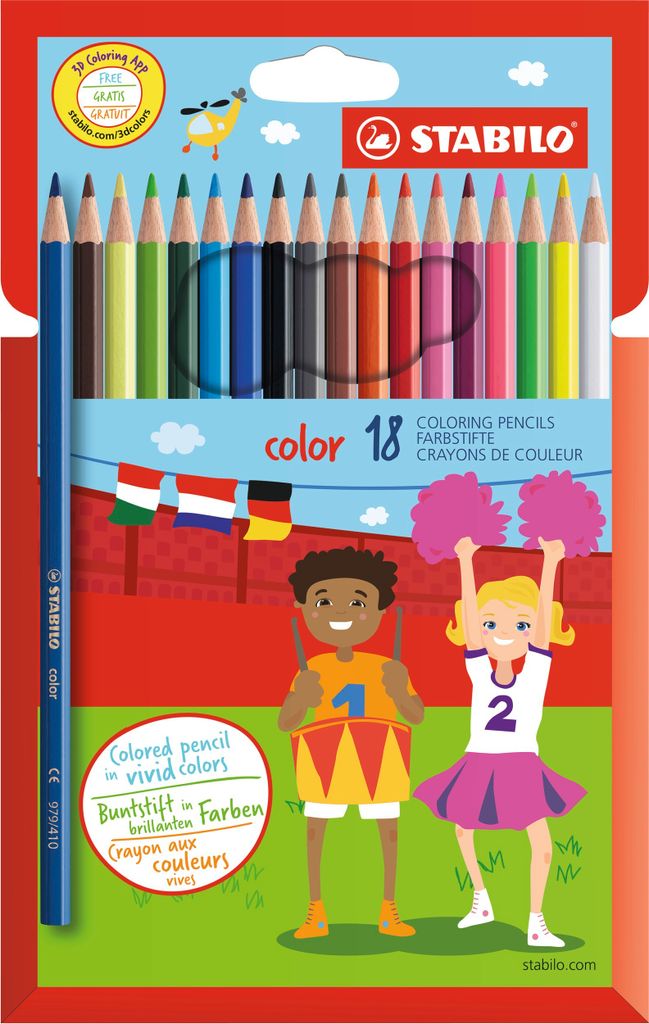 Buntstift - STABILO color - 18er Pack - mit 18