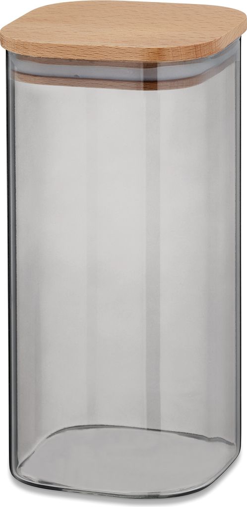 KELA Vorratsdose Nea Glas hellgrau 10,0x10,0x20,0cm 1,5l
