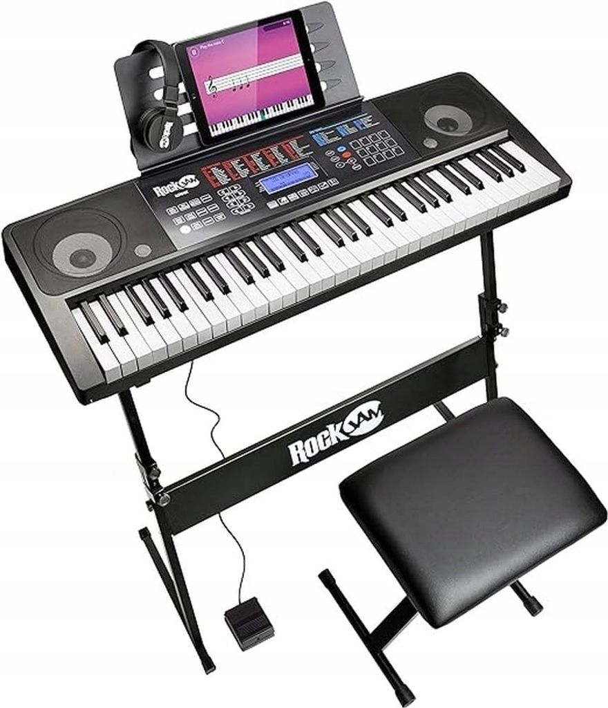 RockJam 61 Key Touch Display Keyboard Piano Kit with