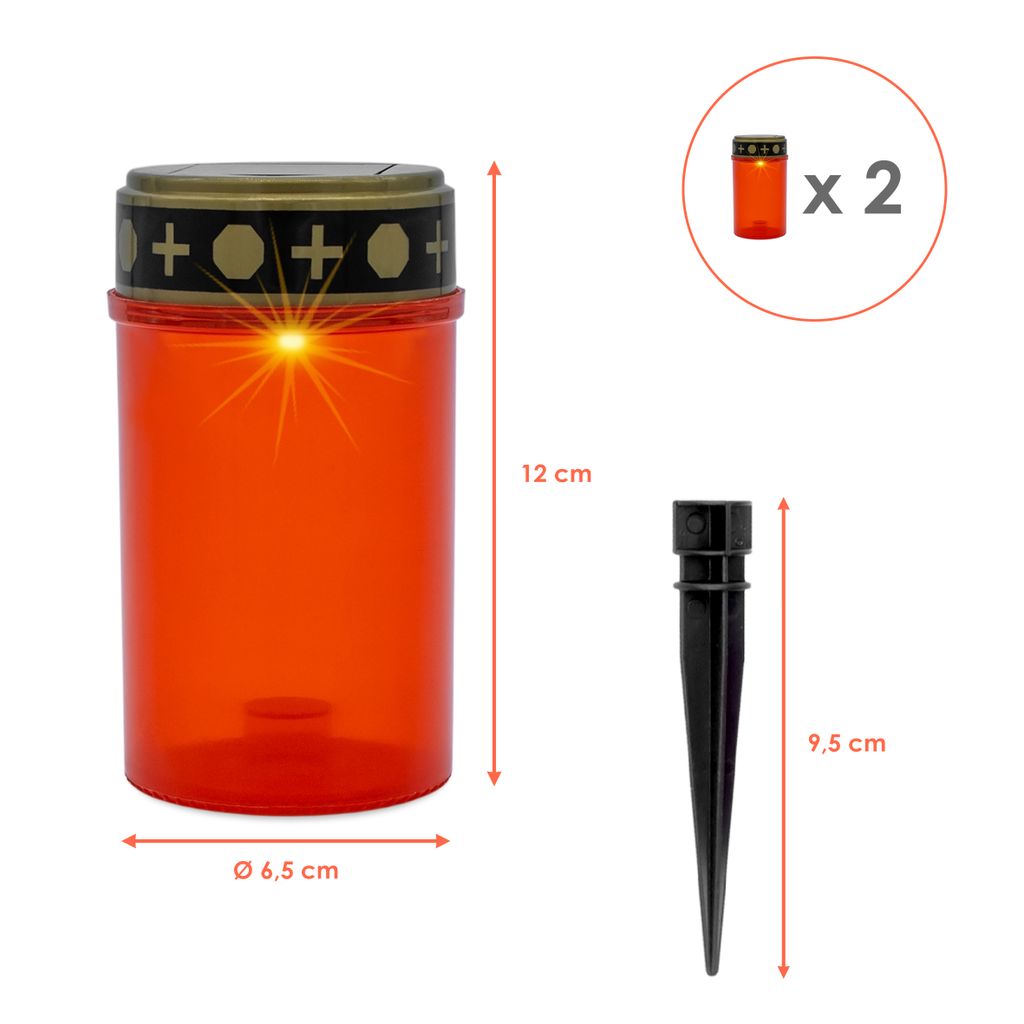 LED Solar Grablicht mit Flacker Effekt 2er | Kaufland.de