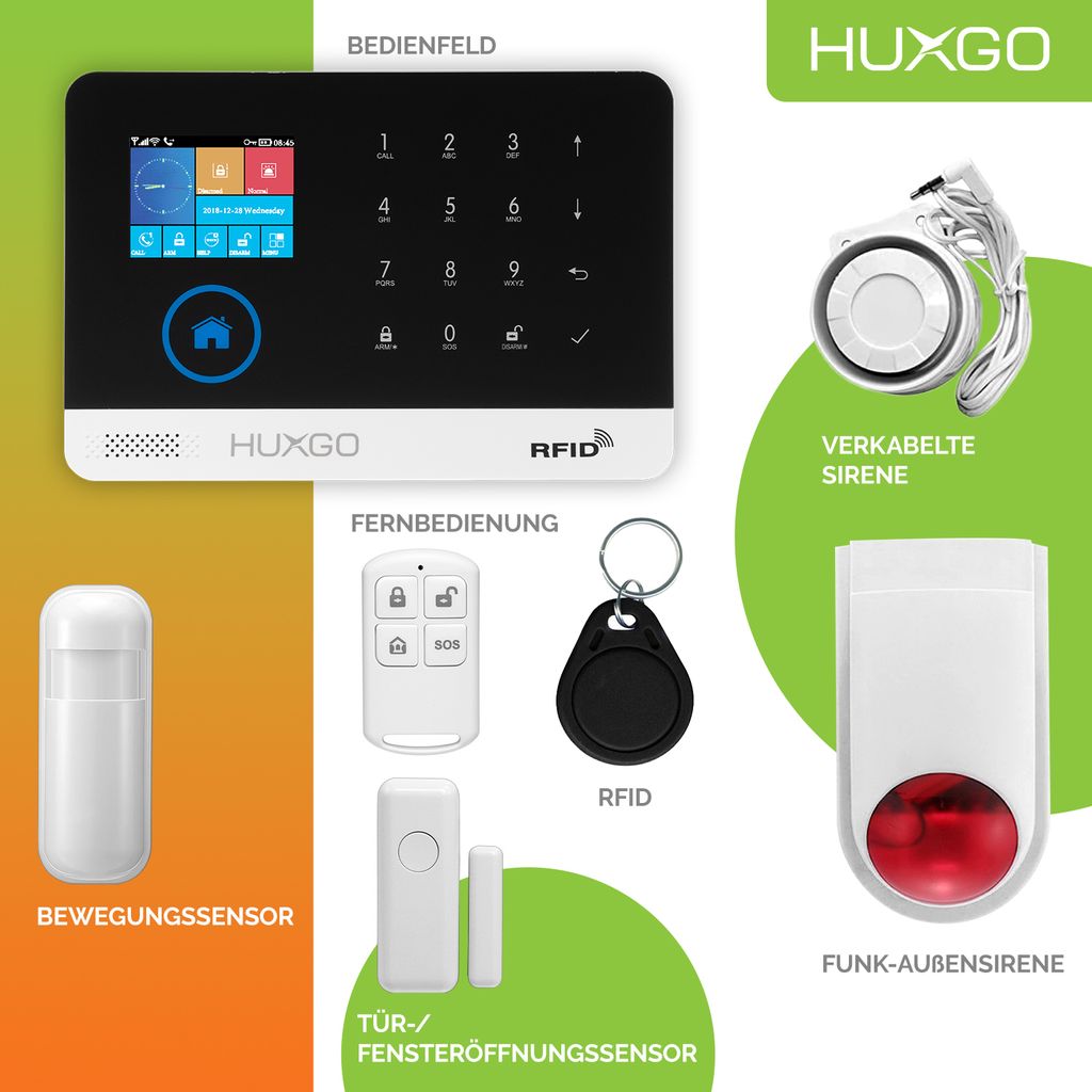 HUXGO HXA003 Alarmanlage Haus WiFi + GSM 2G | Kaufland.de
