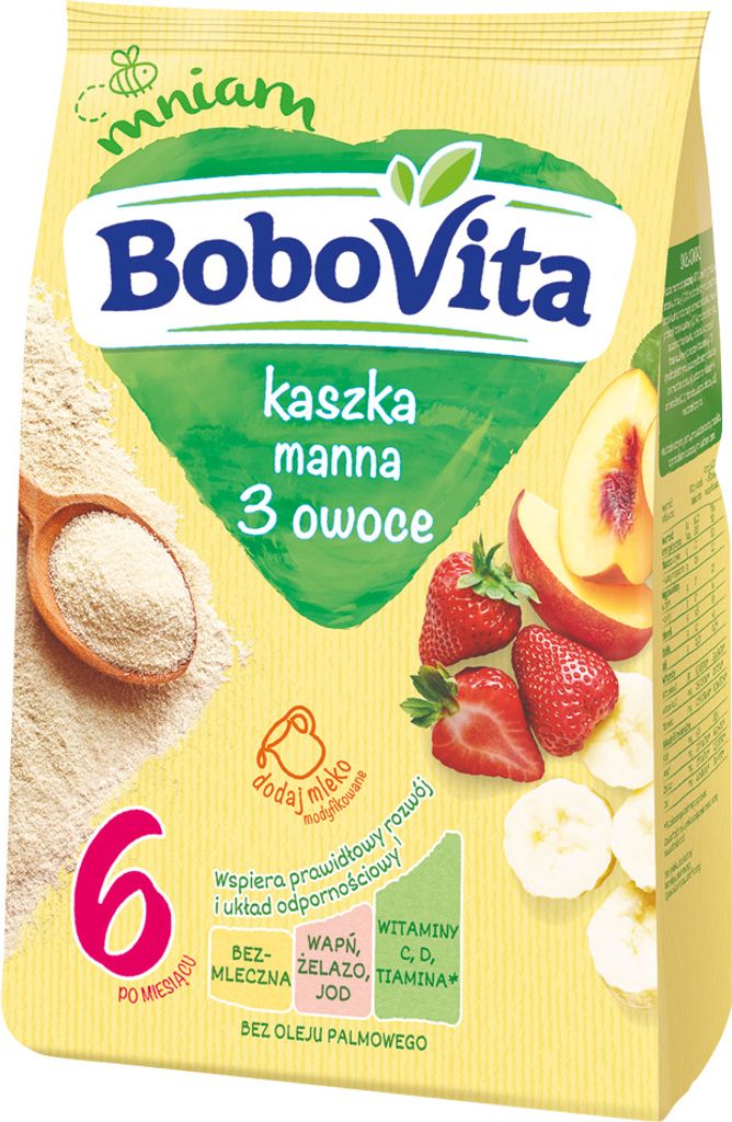 Bobovita kaše Manna 3 ovoce po 6 měsících 180 | Kaufland.cz