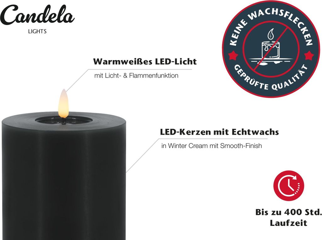 Candela Lights LED Kerzen 4er Set Winter | Kaufland.de
