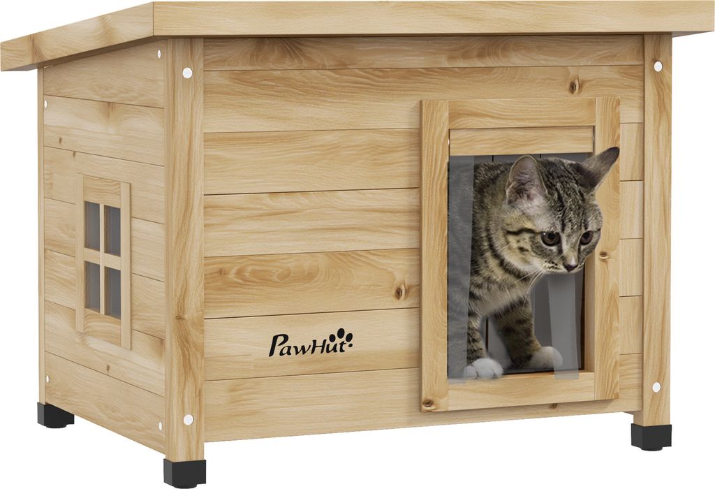 Pawhut PawHut Katzenhaus mit Seitenfenster D30-784V00