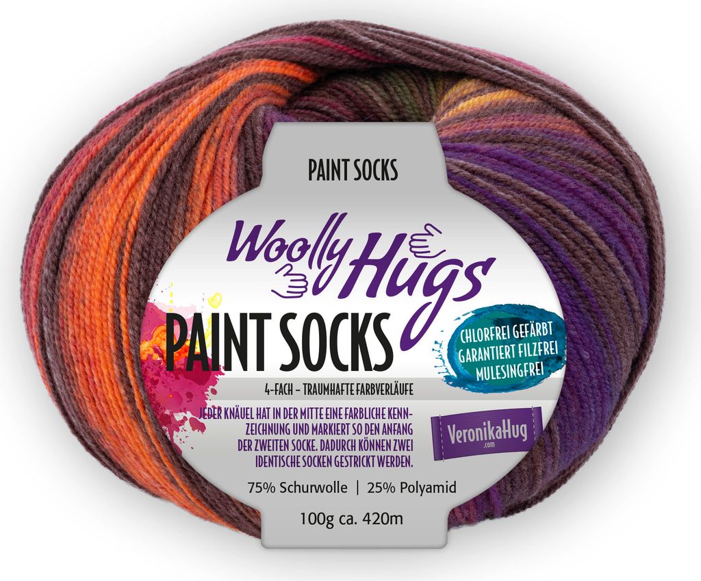 Pro Lana Woolly Hugs PAINT SOCKS 100 g 4-fach | Kaufland.de