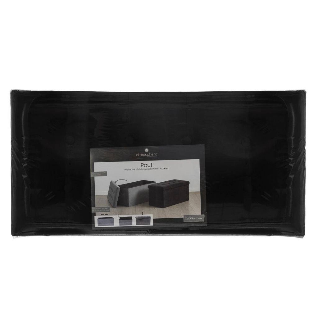 Prošívaný puf Adaline Black 76x38 cm Taburety | Kaufland.cz