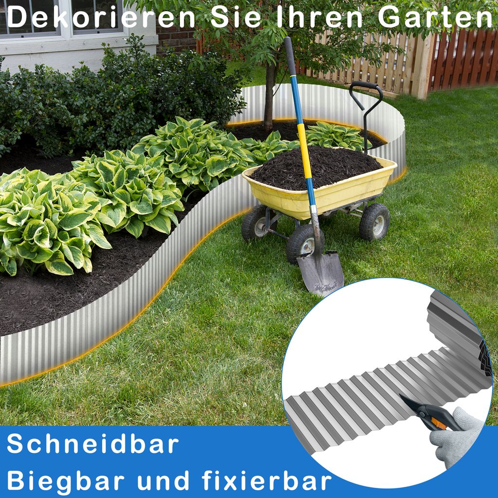 LZQ Kovové obruby trávníku 10 m, 1000x15 cm | Kaufland.cz