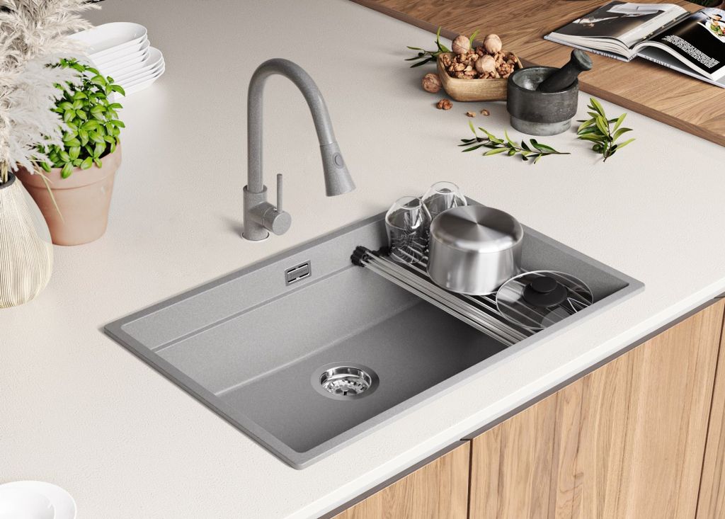 Spülbecken Grau 76x47 cm, Granitspüle + | Kaufland.de