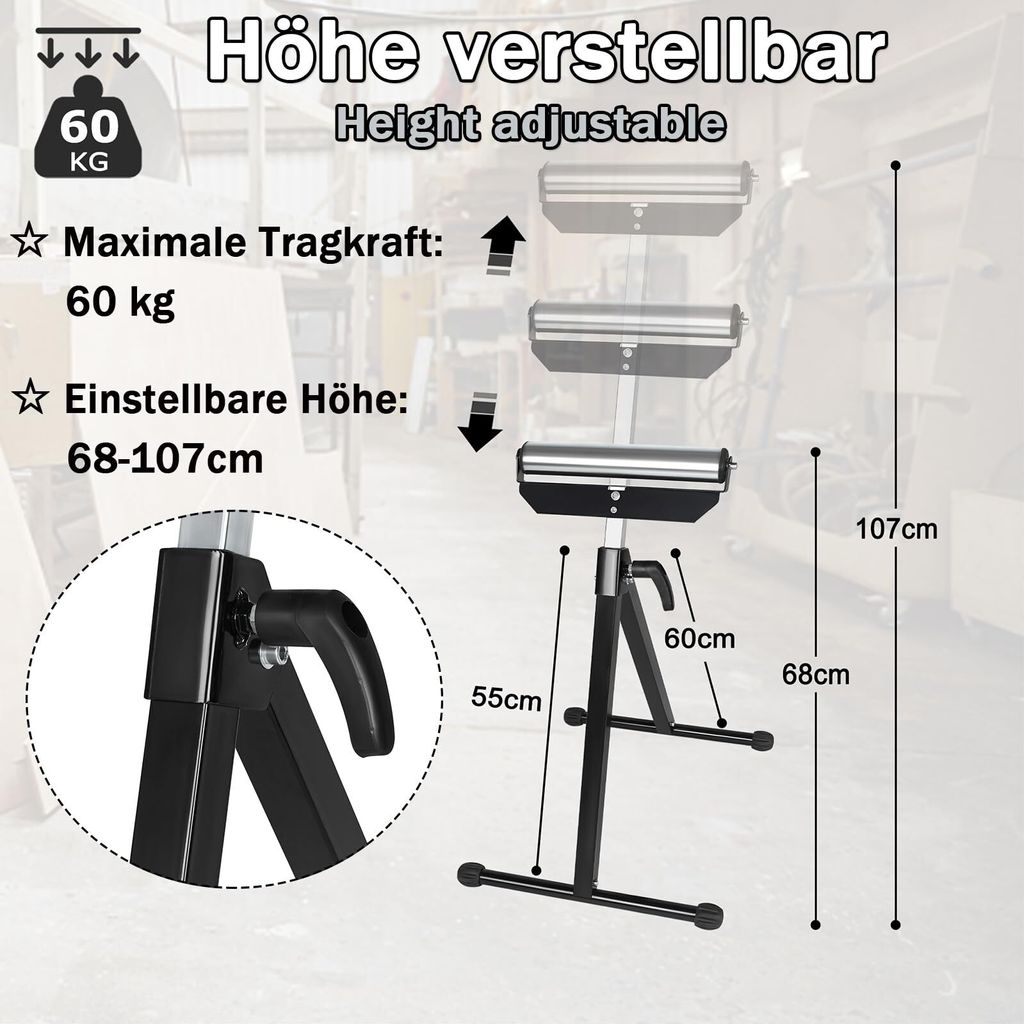YARDIN Rollenbock, 2er Set Höhenverstellbar | Kaufland.de