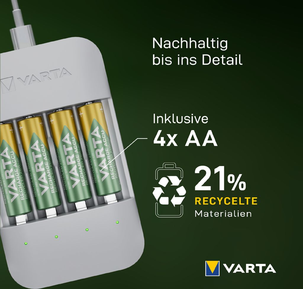 Varta Eco Charger Multi Recycled+ 8 x 2100 | Kaufland.cz