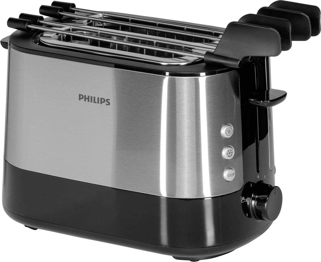 Philips Viva 2 Slot With Sandwich Rack (hd2639/90) Toaster