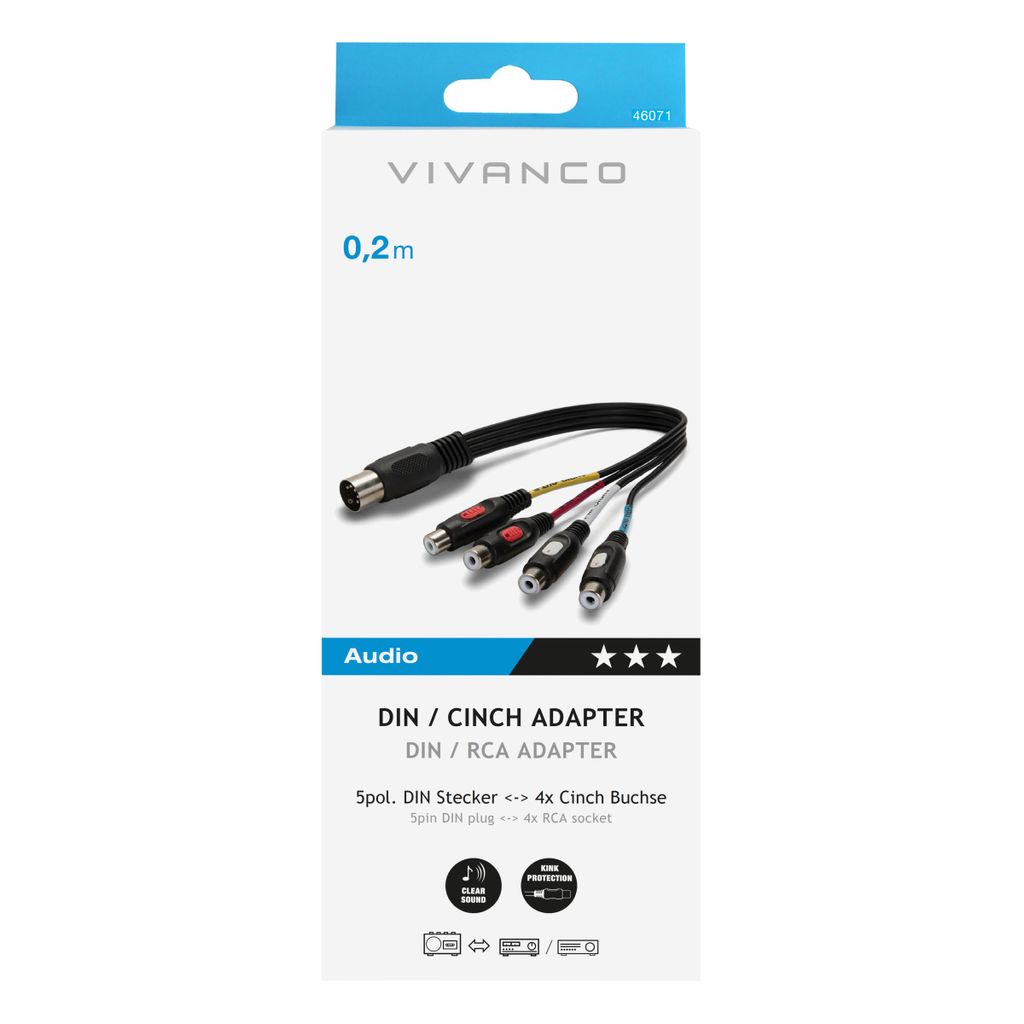 Adapter DIN / Cinch, 0,2m (46071) Audiokabel | Kaufland.de