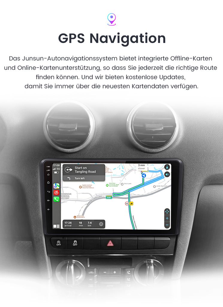 Awesafe 9" autorádio 6+128GB pro Audi A3 8P | Kaufland.cz