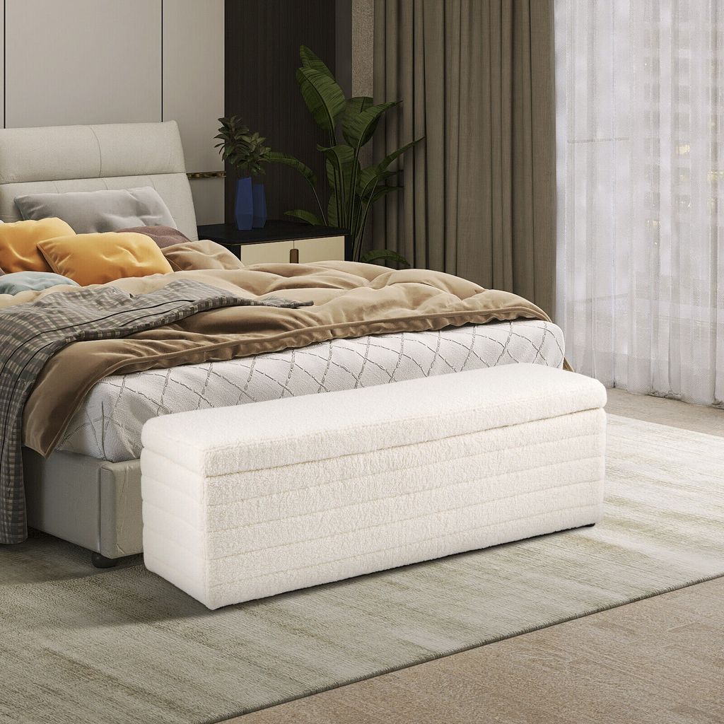 Teddystoff Sitzhocker mit Stauraum Sitzbank | Kaufland.de