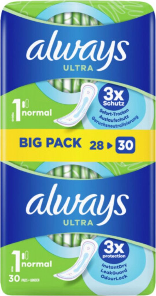 Always Ultra Binden Damen Gr. 1, Normal (30 Damenbinden)