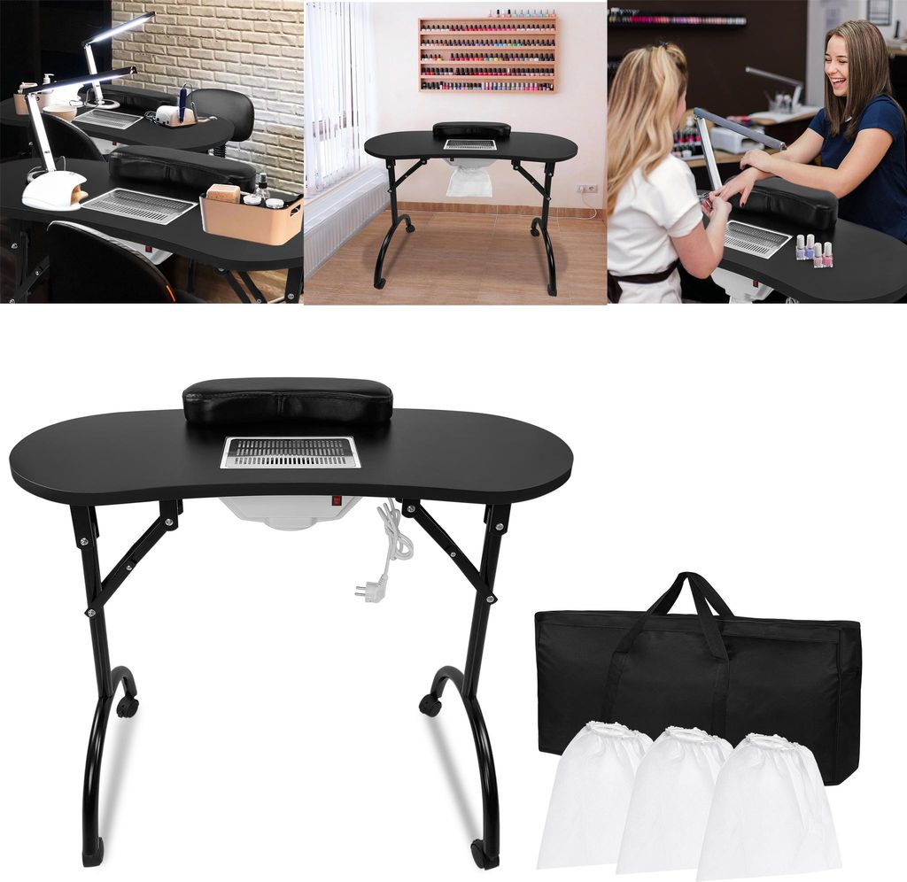 XINZI Table de manucure pliable avec aspiration Table à