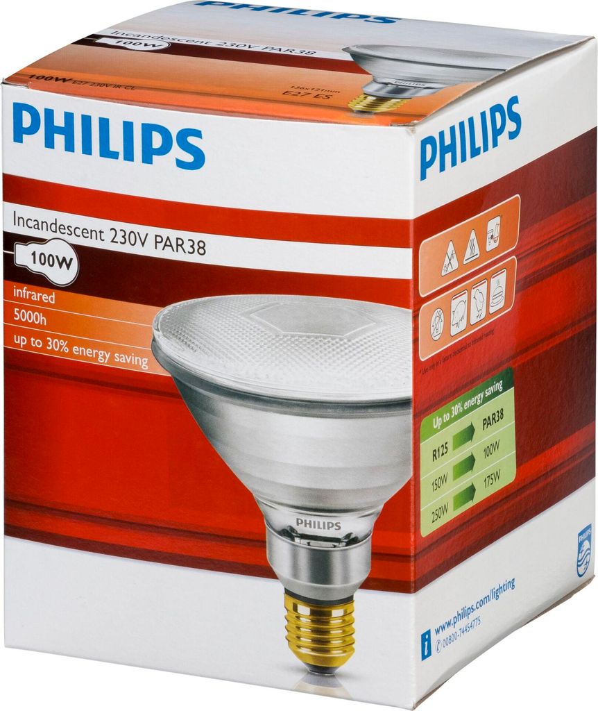 INFRAPHIL PAR38 IR 100W Incandescent E27 Philips