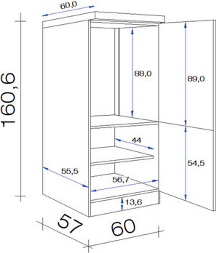 Flex-Well Demi-Geräteumbauschrank 60 cm breit | Kaufland.de